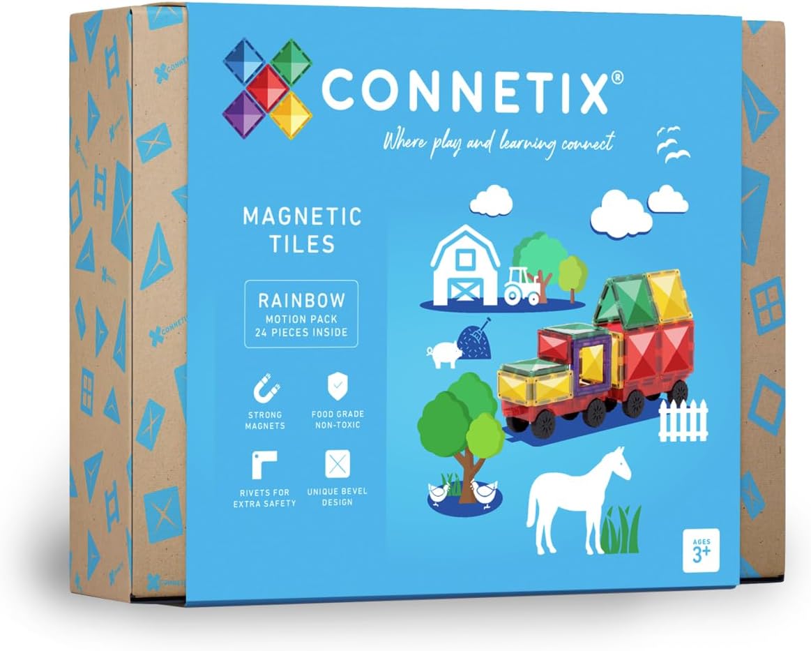 Connetix Magnetic Tiles Rainbow Motion Pack – Modern Natural Baby