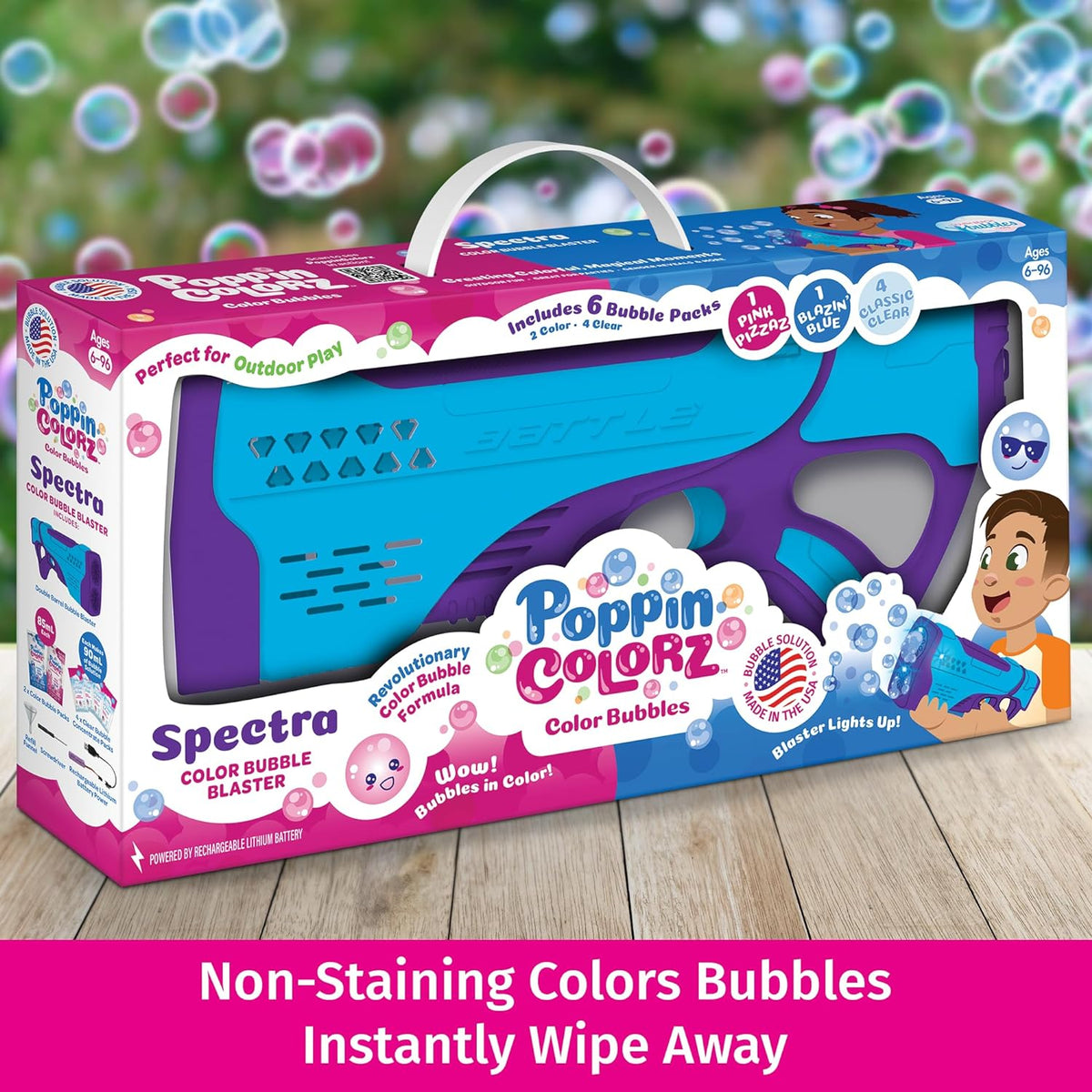 South Beach Bubbles Poppin Colorz Bubble Blaster – Modern Natural Baby