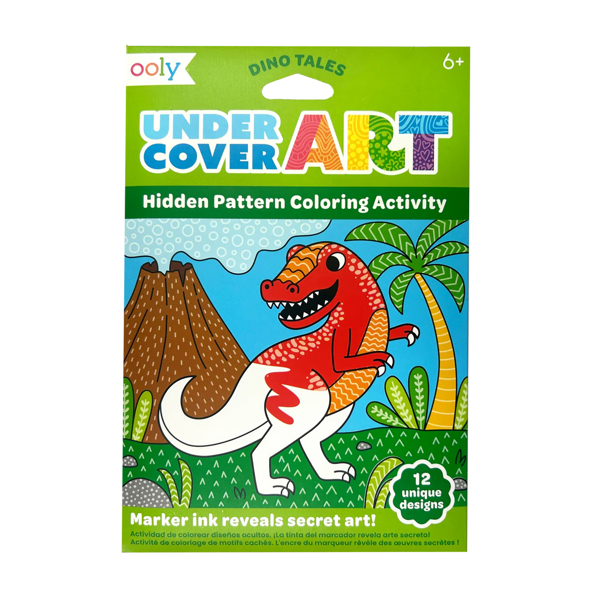 Undercover Art Hidden Pattern Coloring Activity Art Cards | Dino Tales ...