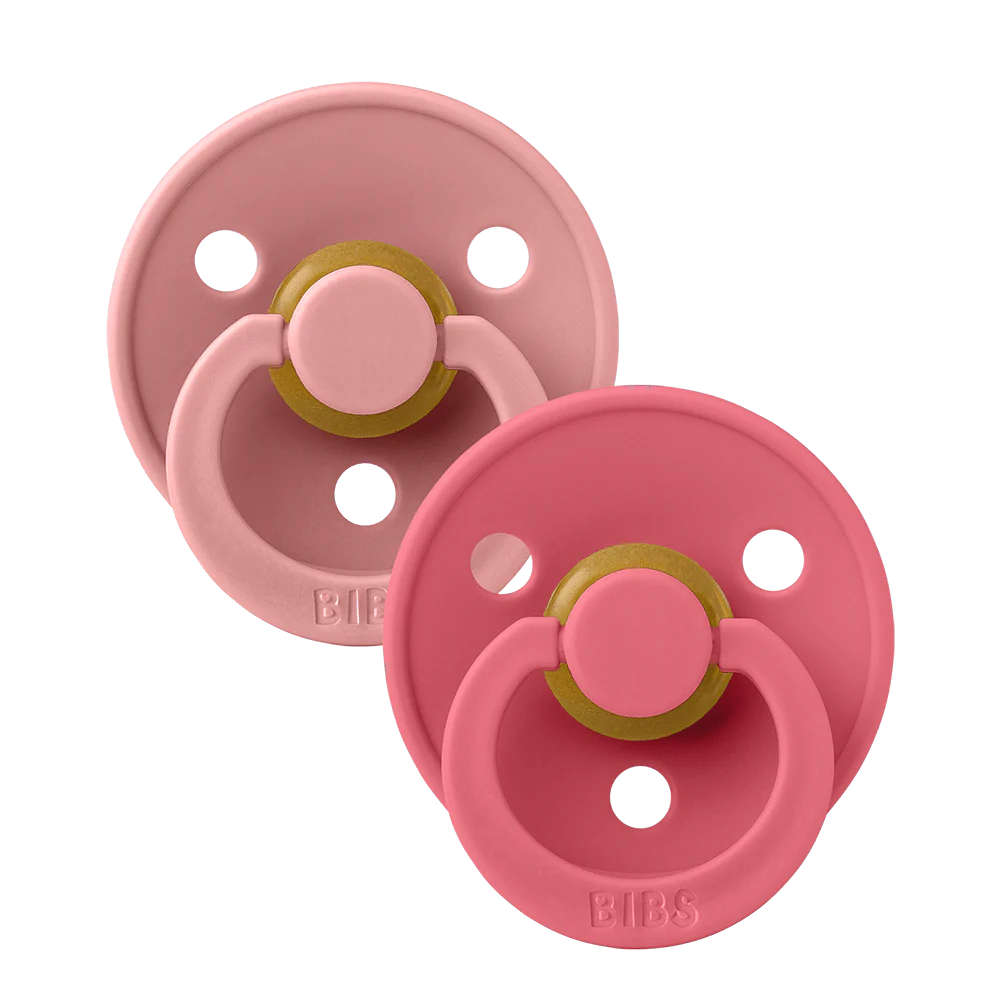 BIBS Colour Anatomical Pacifier 2-Pack | Dusty Pink/Coral – Modern ...