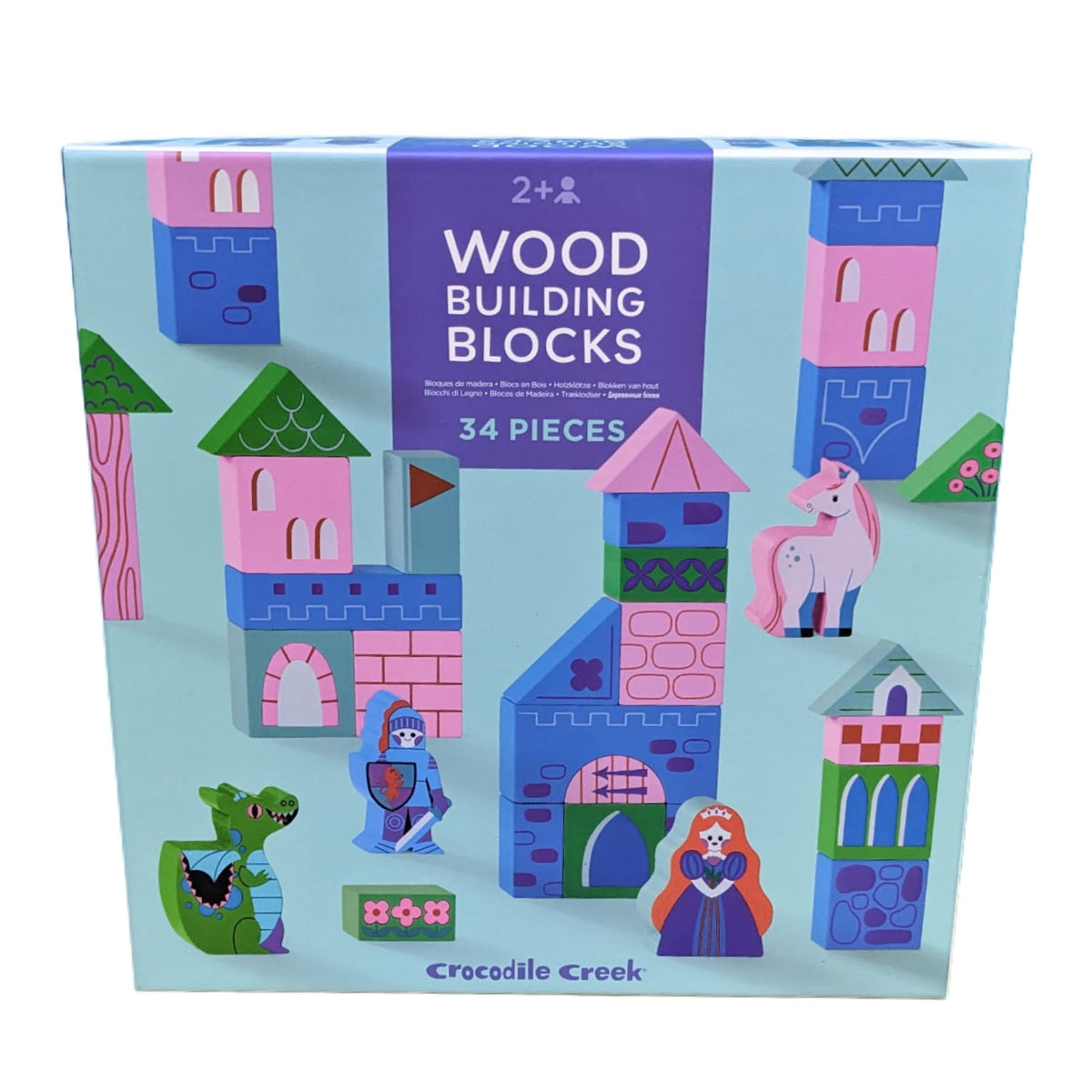 Crocodile Creek Wood Building Blocks | Princess Palace – Modern Natural ...