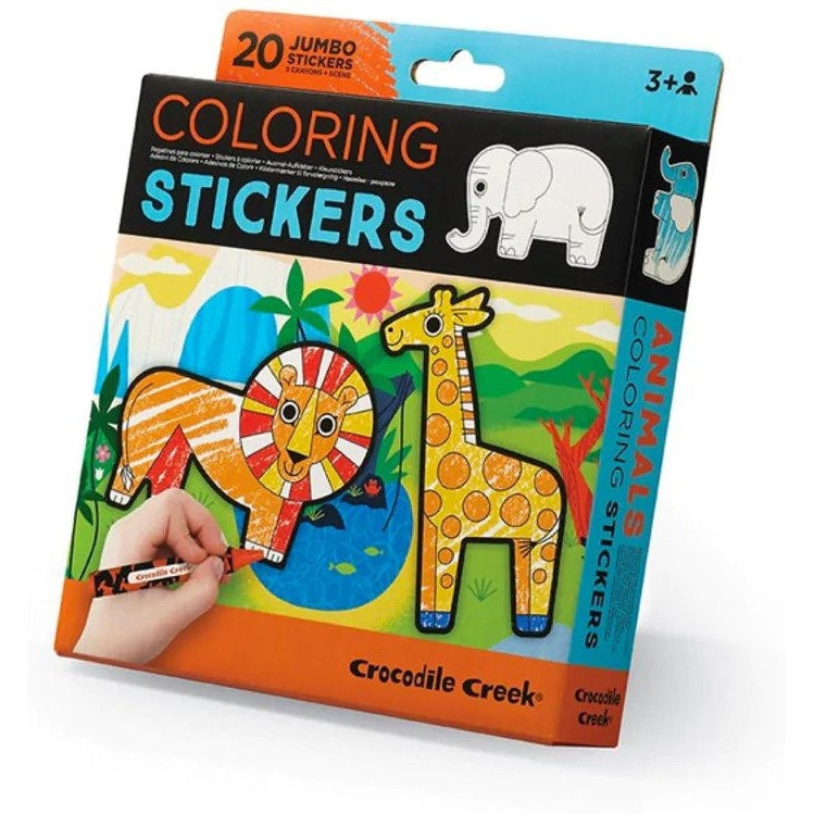 Crocodile Creek Coloring Stickers | Animals – Modern Natural Baby