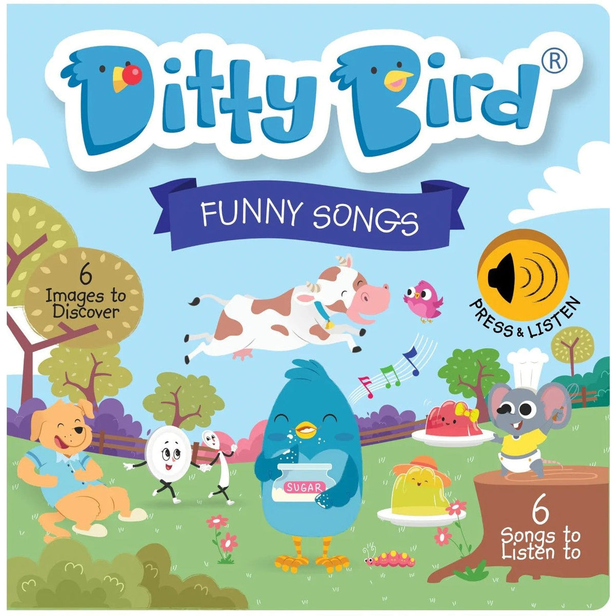 Ditty Bird Interactive Musical Book | Funny Songs – Modern Natural Baby