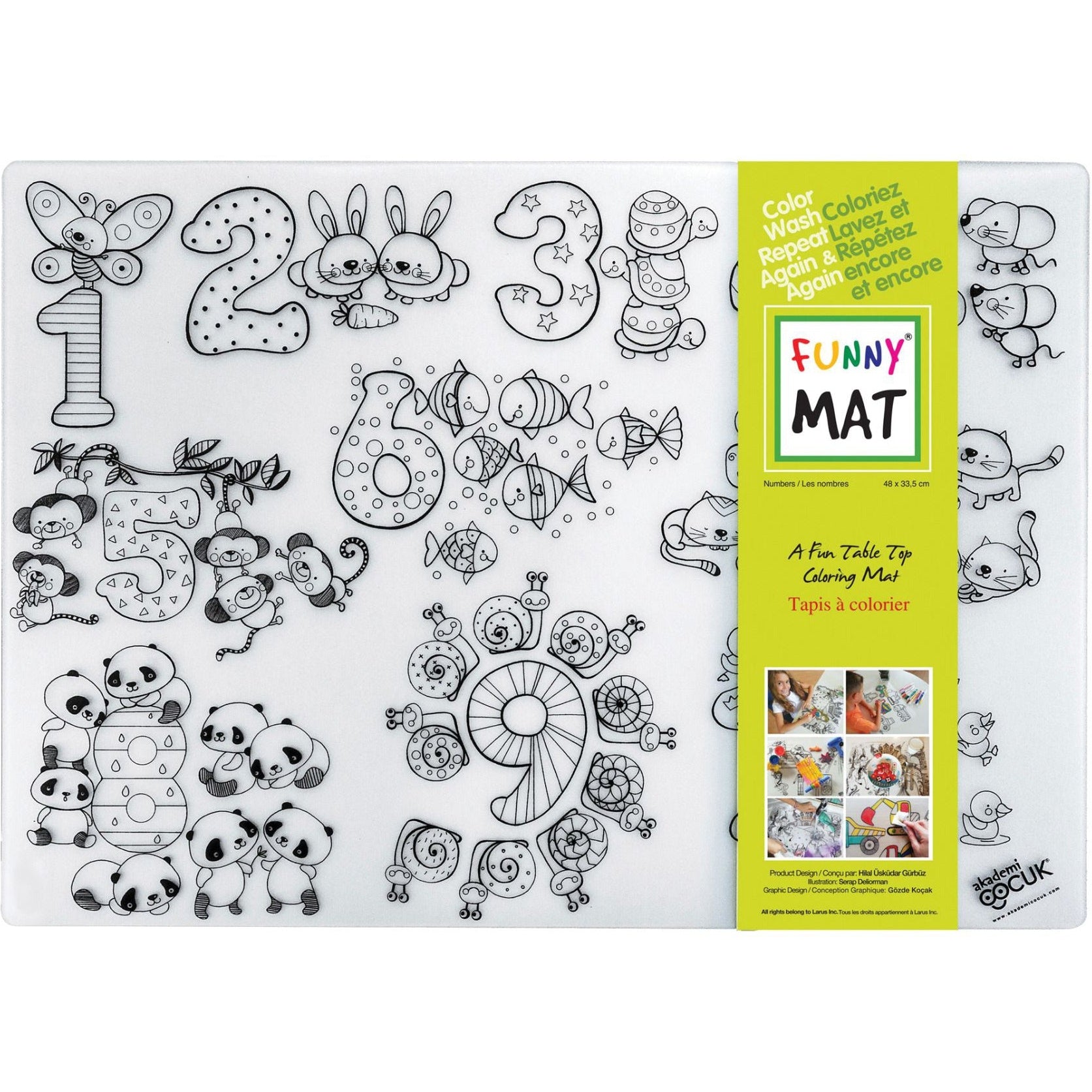 Funny Mat Clear Coloring Mat | Numbers – Modern Natural Baby